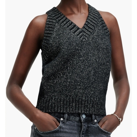 All Saints | Sweaters | All Saints Sabrina Metallic Merino Wool Blend ...